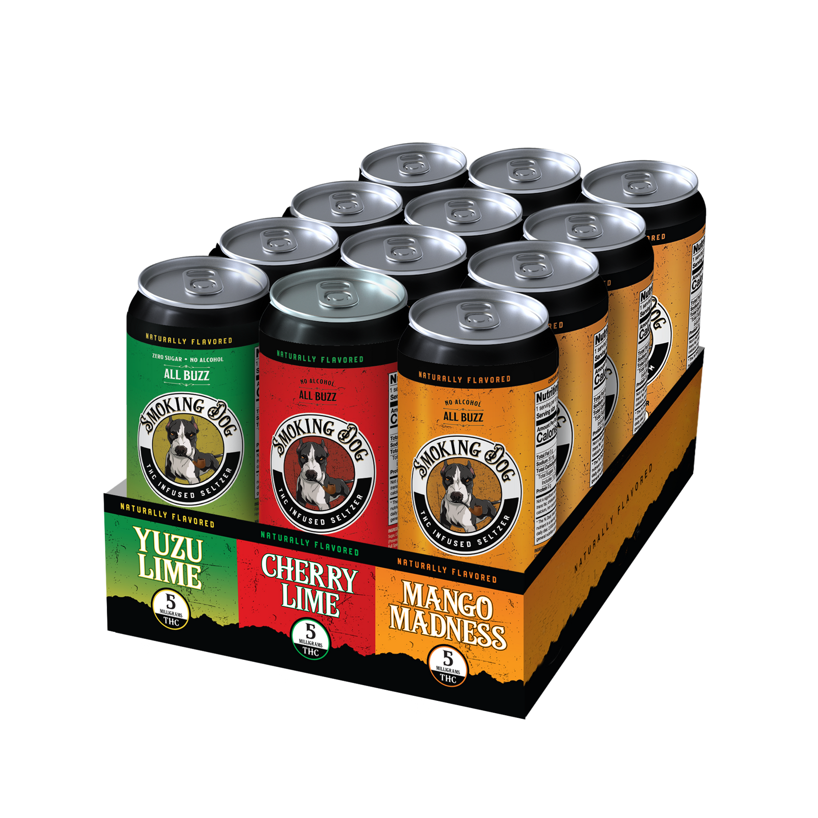 THC Infused Seltzer Mixed 5mg - 12 pack | Smoking Dog