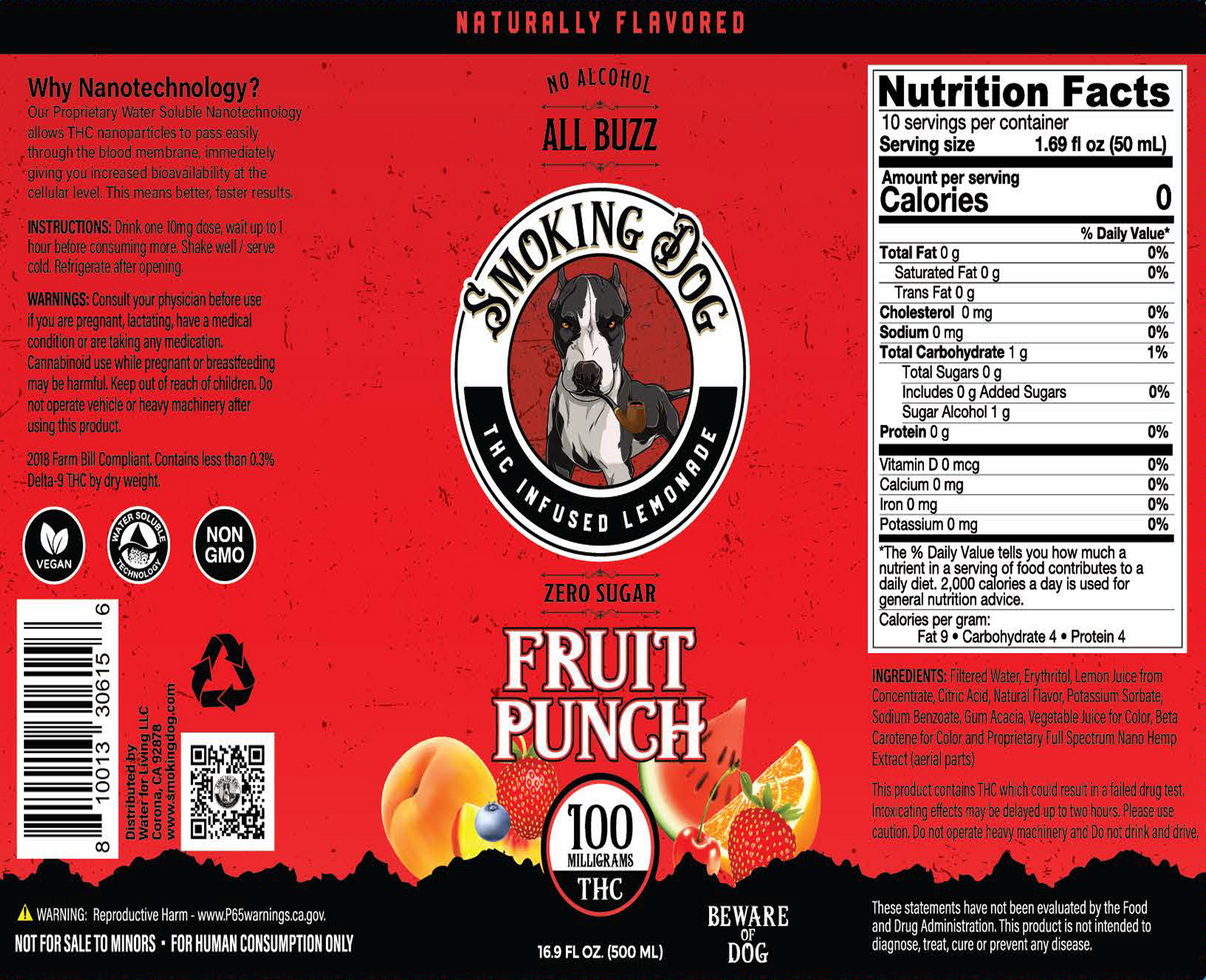 THC Infused Lemonade Fruit Punch 100mg | Smoking Dog