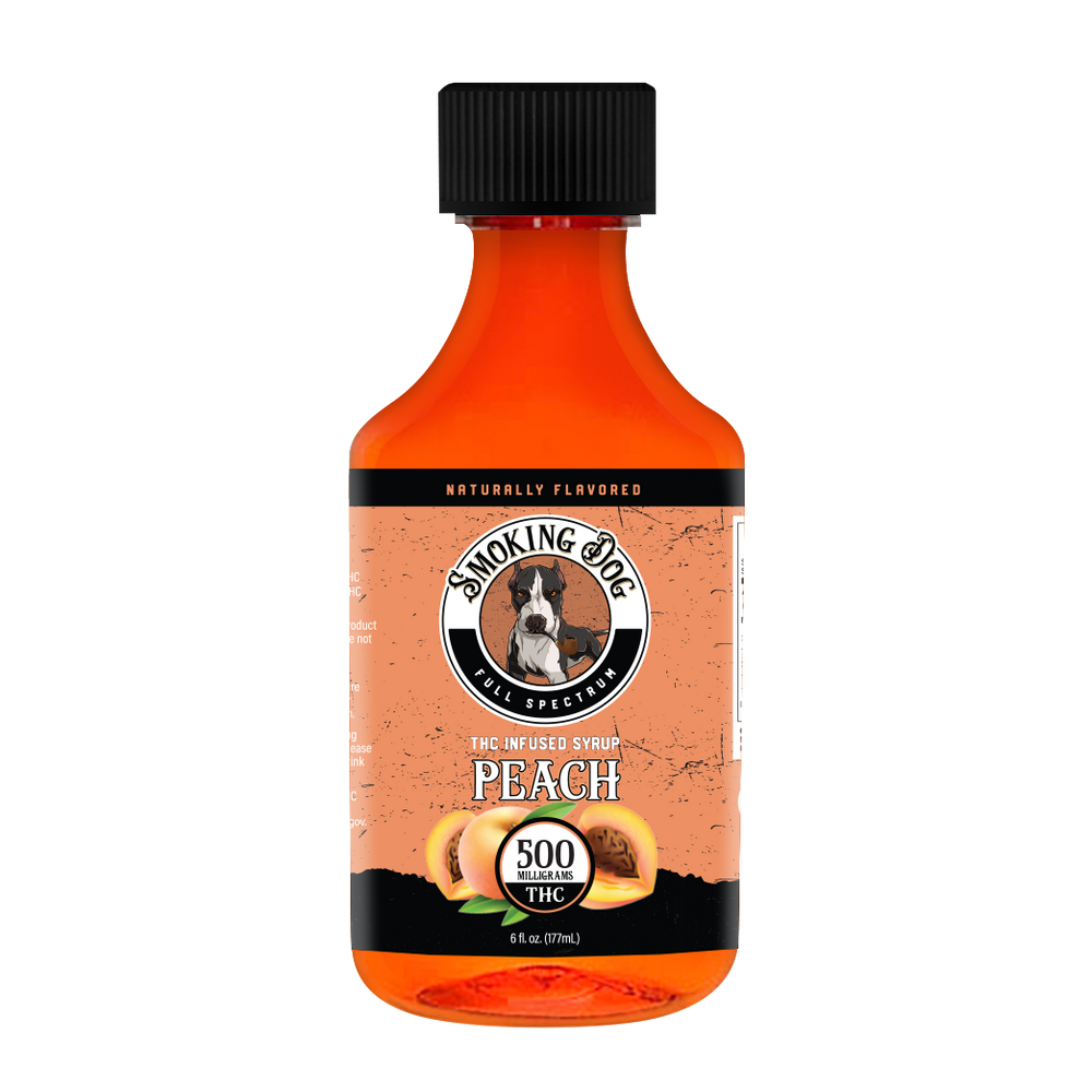 Smoking Dog THC Syrup Peach 500mg - Sweet & Refreshing